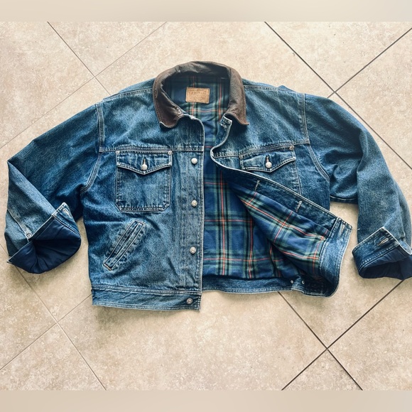 G. H. Bass & Co | Jackets & Coats | Vintage 9s Heavy Denim Jacket Xl ...